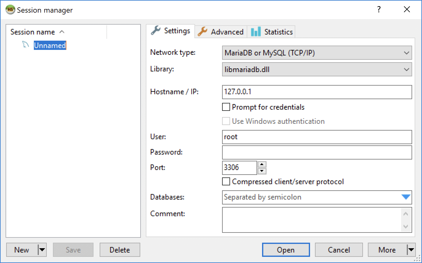 HeidiSQL on Local - Local