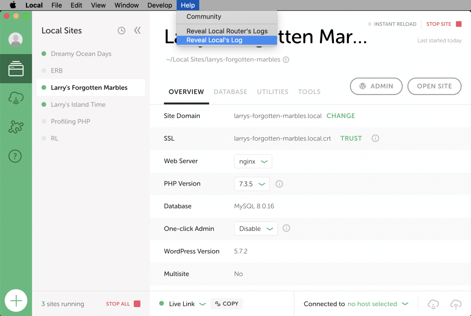 Retrieve Local’s Log File - Local