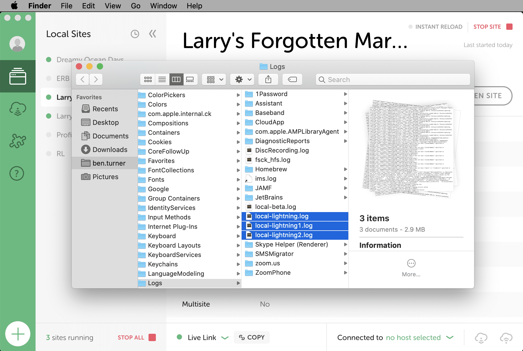 Retrieve Local’s Log File - Local