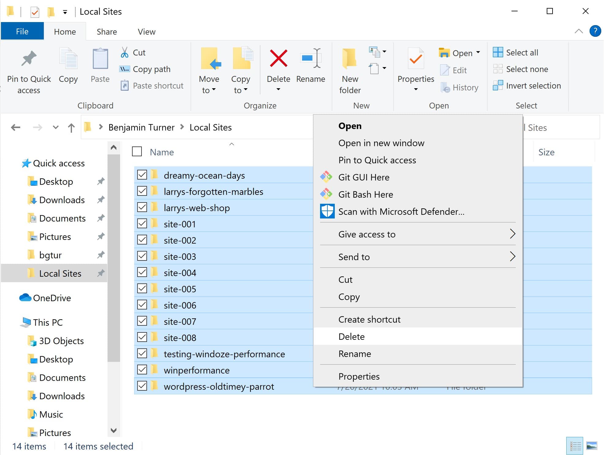 Uninstall Local - Local