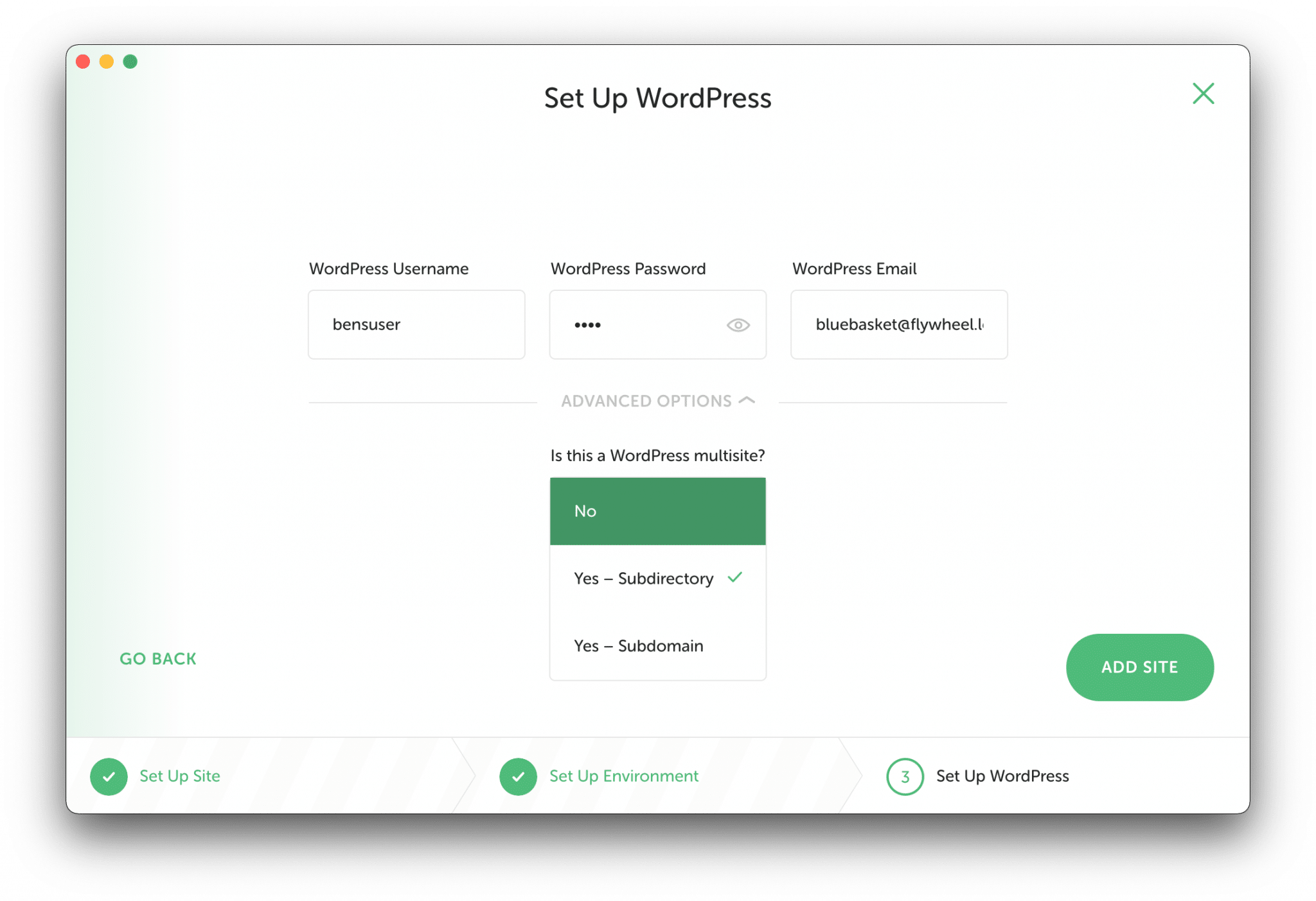 Multisite with Local - Local