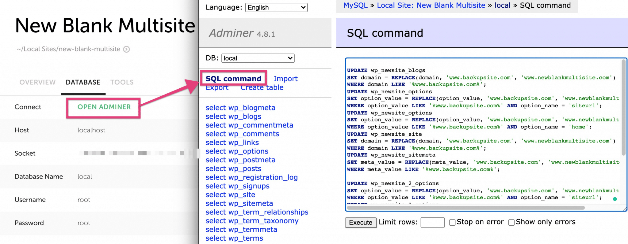 Multisite with Local - Local