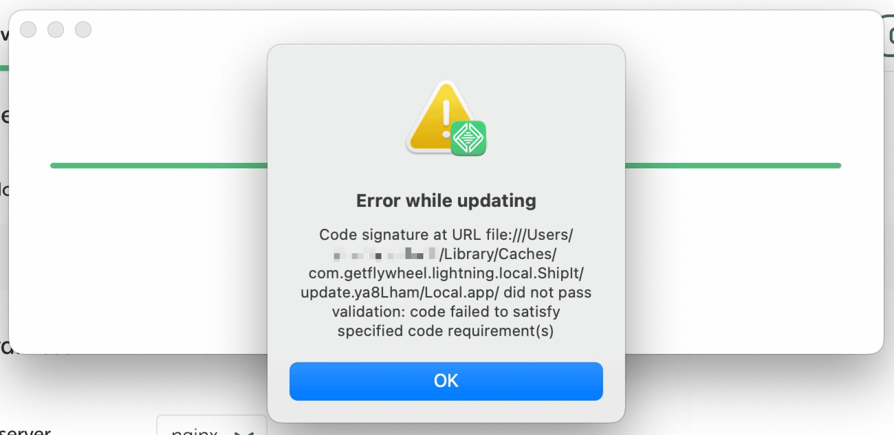 Update past Local 6.4.3 - macOS - Local